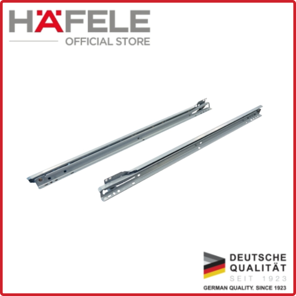 Hafele Soft Roller Single Extension Drawer Guide 20 kg - Silver ...