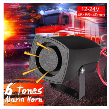 DC 12V 100dB Auto Warning Siren Sound Signal Backup Alarms Horns Beep ...