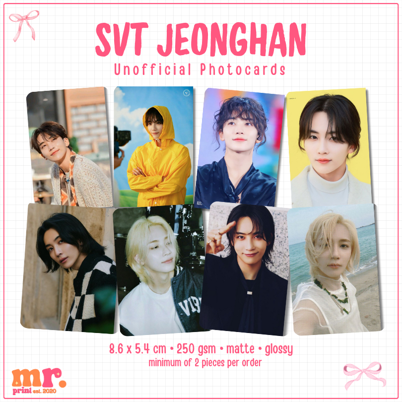 SVT JEONGHAN VOL 1 PHOTOCARD SELCA SEVENTEEN CARATS MATTE AND GLOSSY ...