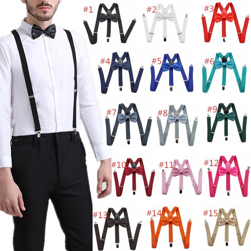 Belt Universal Fashion Tie Suspender Clip British Style Tie Suit Pants ...