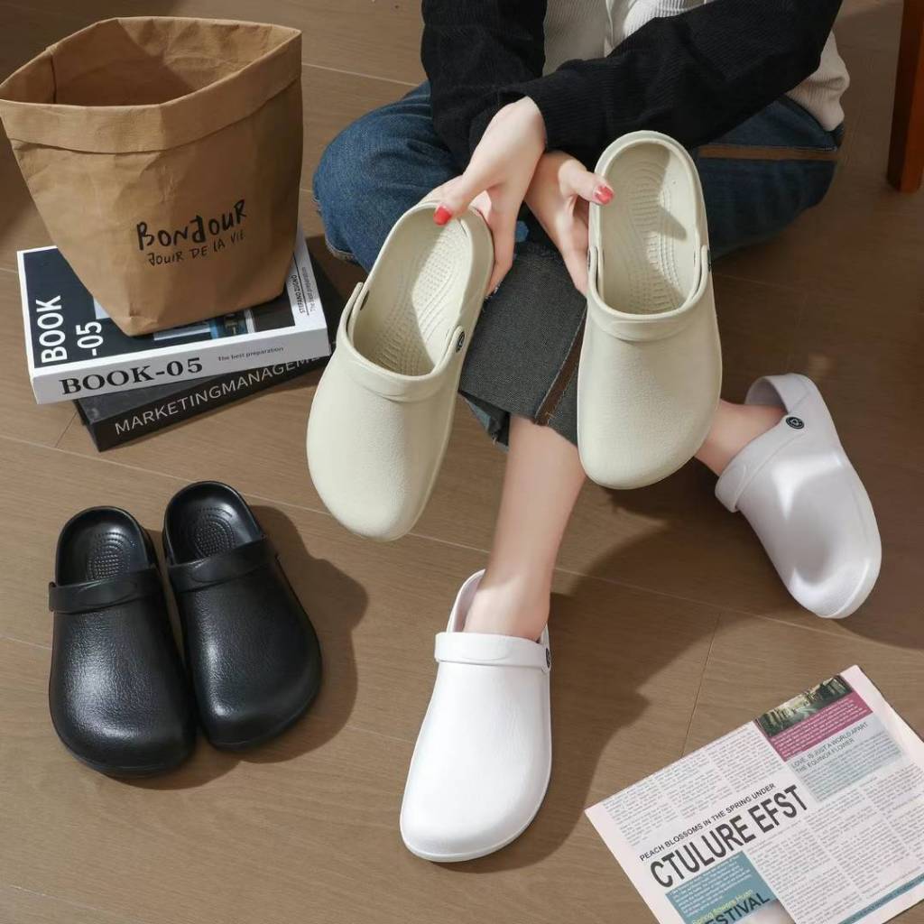 Shuta Rubber Half Shoe Clog Style Women's Shoes（LJ9510） | Shopee ...