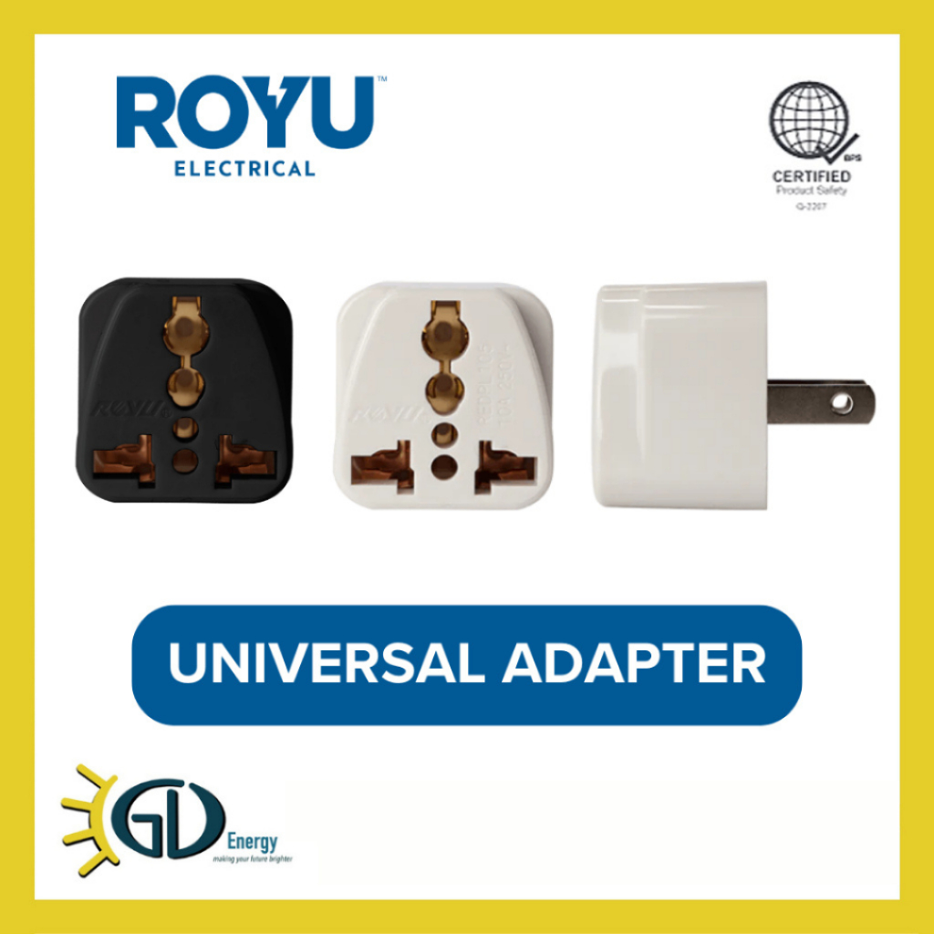Royu Universal Adapter/ Adaptor international White Black Heavy Duty ...