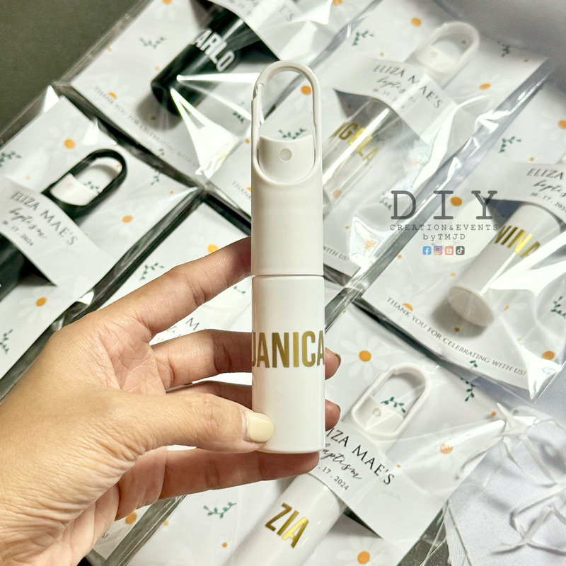 Souvenir Keychain Spray Bottle Alcohol 20ml with NAME | Shopee Philippines