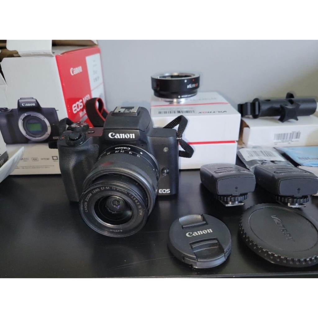 Brand New Canon M50 Mark II Mirrorless Camera White Excellent Condition ...
