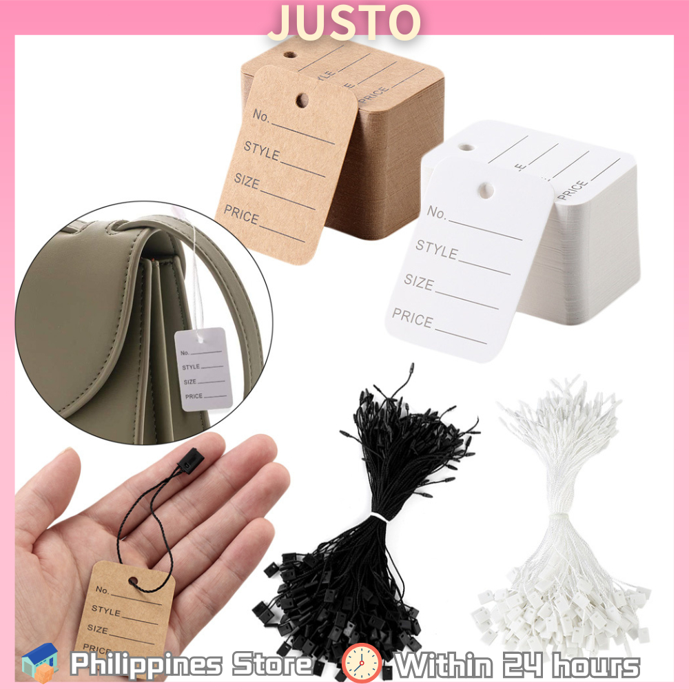 500/1000Pcs Price Tags And Hang Tag String blank Clothing Tags Store ...