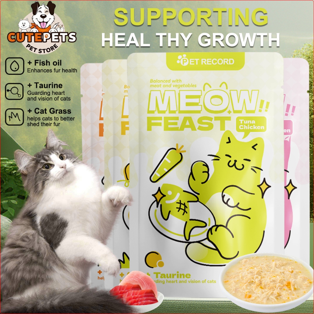 85g Cat treats Wet Food Cat Snack Chicken Salmon Tuna Carrot Pumpkin ...