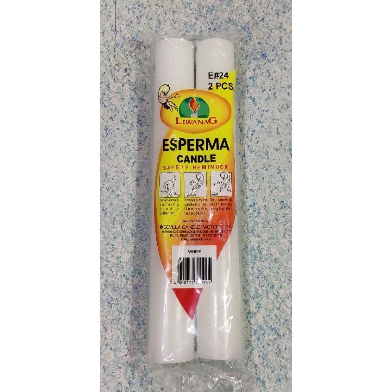 1 Pack Liwanag Esperma Candle No. 24 E#24 2pcs | Shopee Philippines