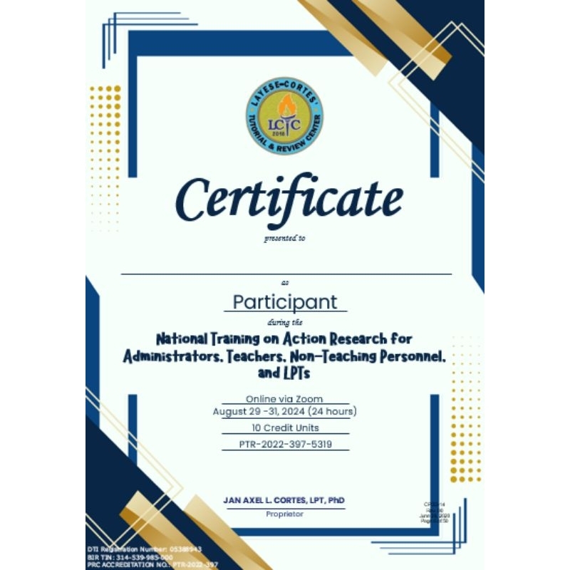 TRAINING CERTIFICATE (with certificate holder) | Shopee Philippines