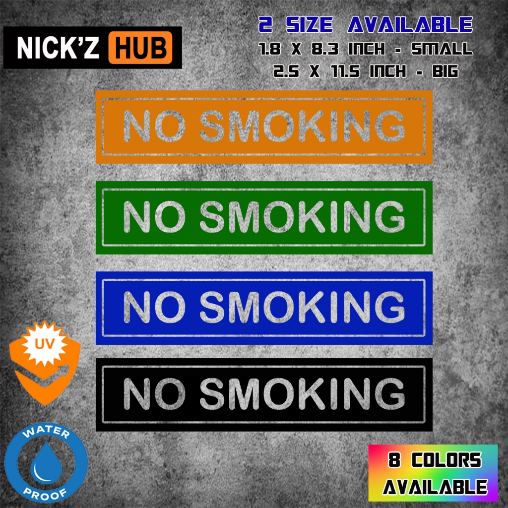 No Smoking Sticker Vinyl for motor, laptop WATERPROOF | Shopee Philippines