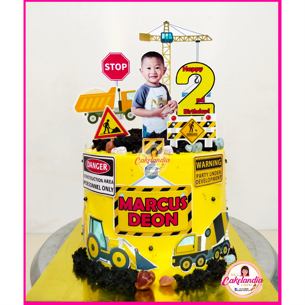 CONSTRUCTION Theme Cake Topper with FREE Candle | Shopee Philippines