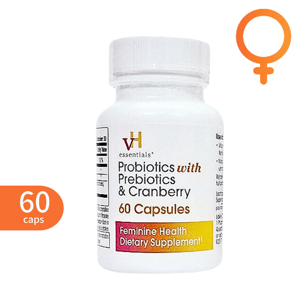 VH ESSENTIALS Probiotics with Prebiotics and Cranberry for Vaginal ...
