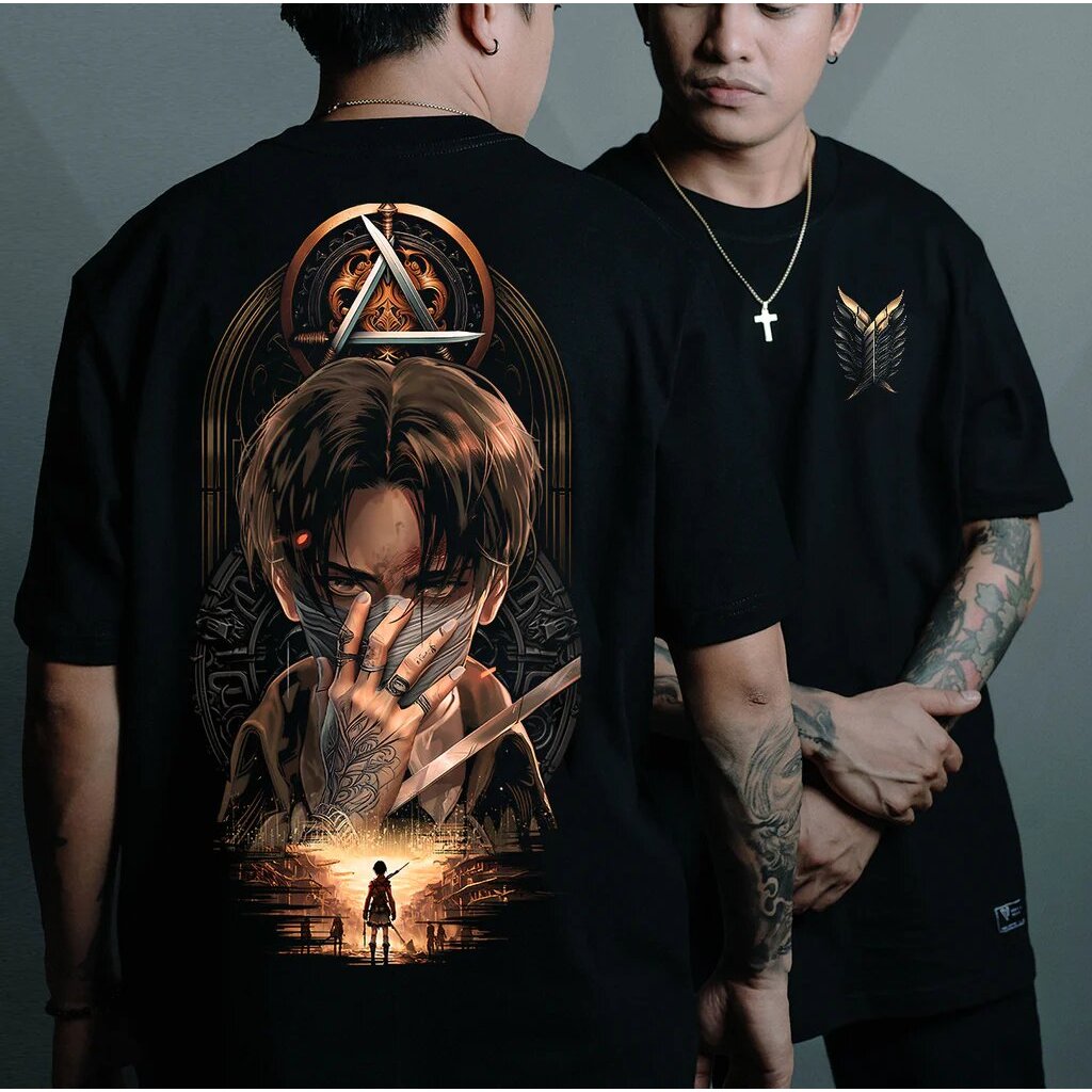 Captain Levi - 100% Cotton T-Shirt - Vortex Wear PH | Shopee Philippines