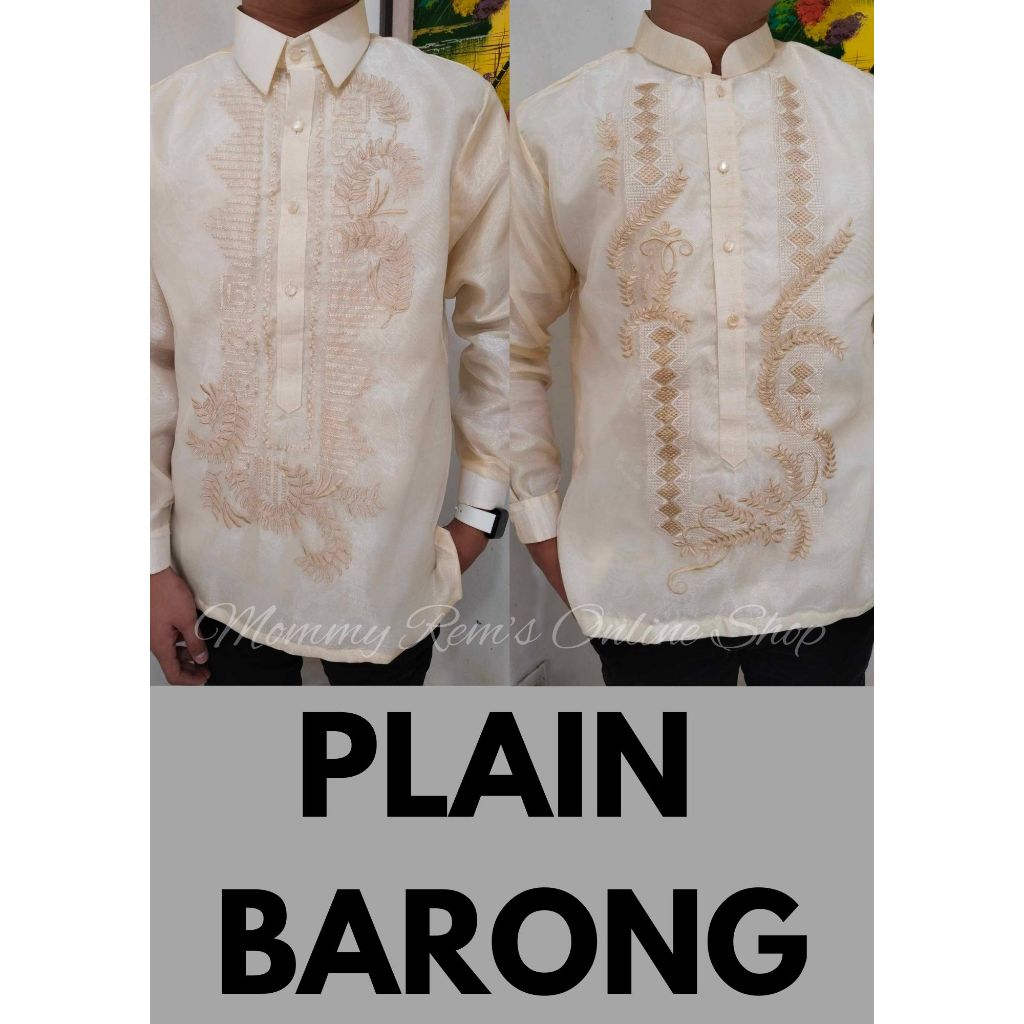 MODERN PLAIN BARONG TAGALOG (RANDOM BURDA) | Shopee Philippines