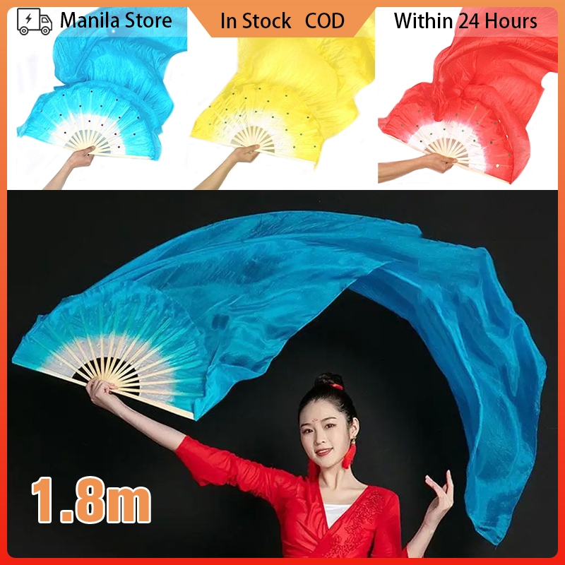 180cm Gradient Color Performance Fan Right Hands Belly Dance Practice ...