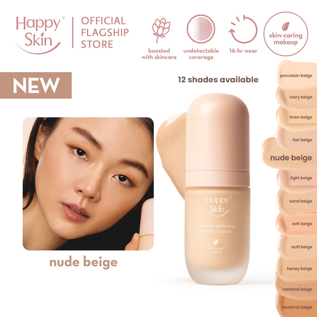 Happy Skin Off Duty Seamless Perfecting Liquid Foundation | Shopee ...