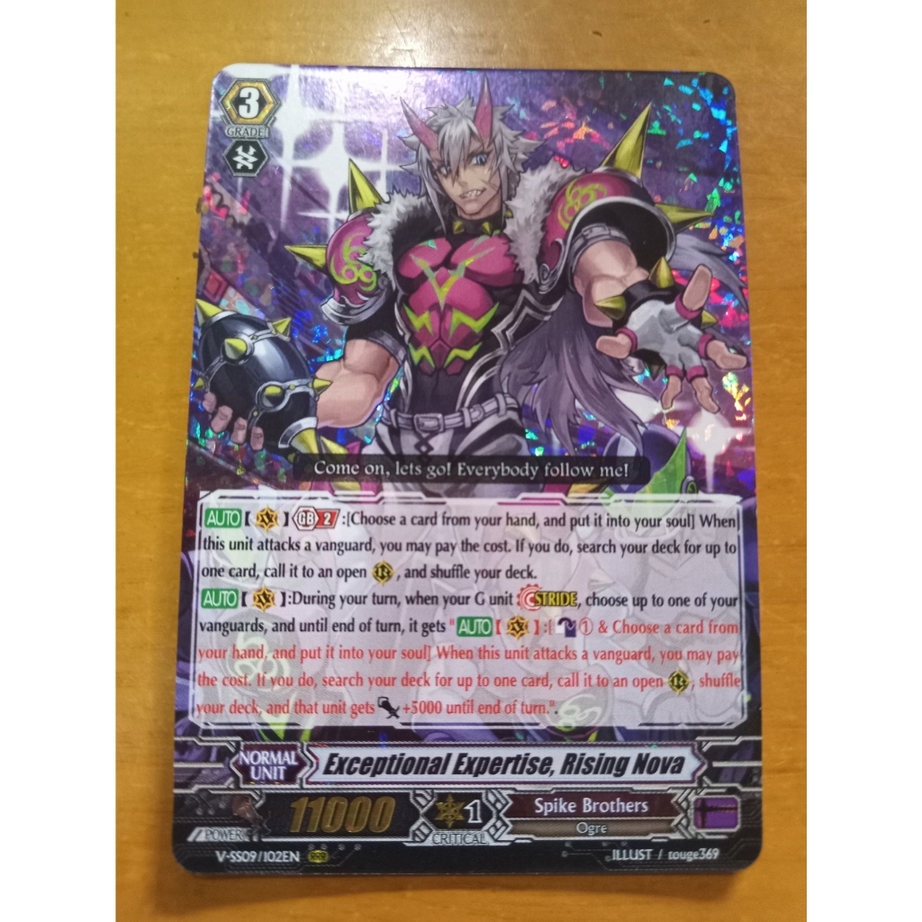 CFV Exceptional Expertise, Rising Nova V-SS09 RRR Cardfight Vanguard English Spike Brothers ...
