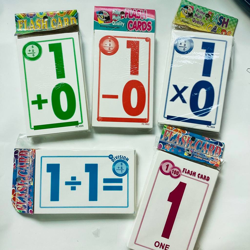 FLASH CARD SET ADDITION/SUBTRACTION/MULTIPLICATION/DIVISION/COUNTING NO ...