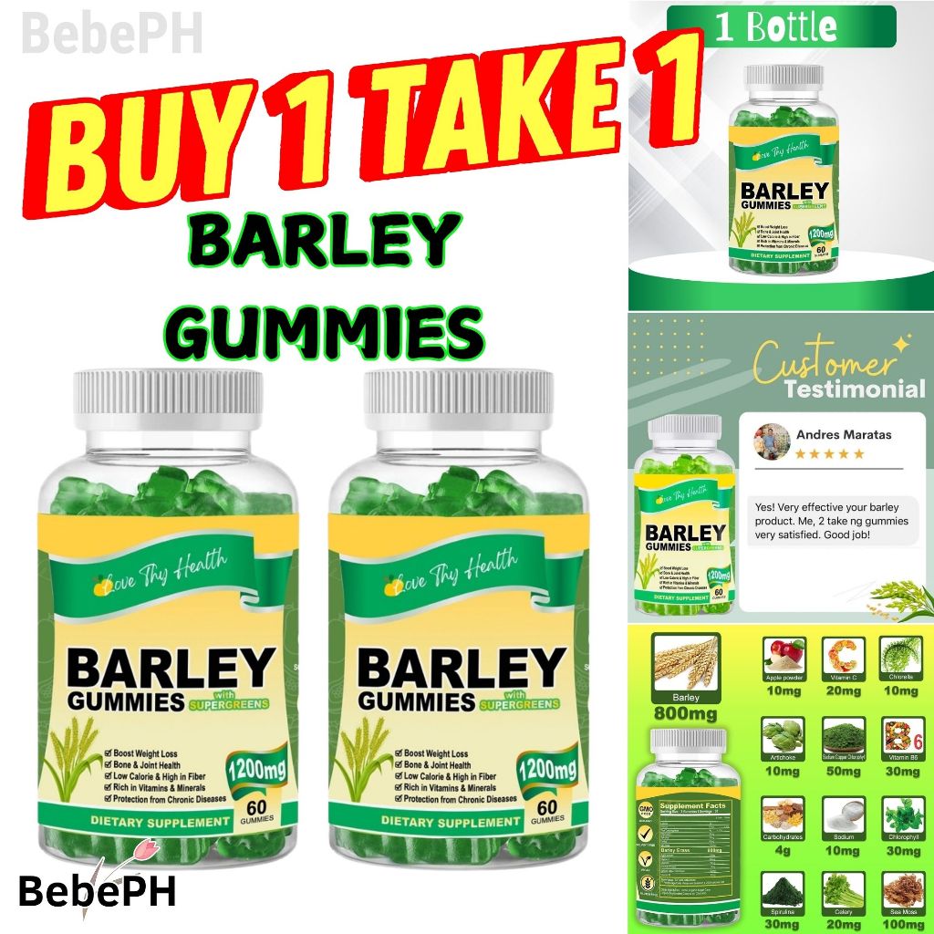 bebe.ph [BUY 1 TAKE 1] Love Thy Health Barley Gummies 60 gummies ...