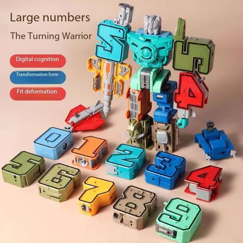 Sunny Shop 0-9 Numbers deformation toys robot assembling educational ...