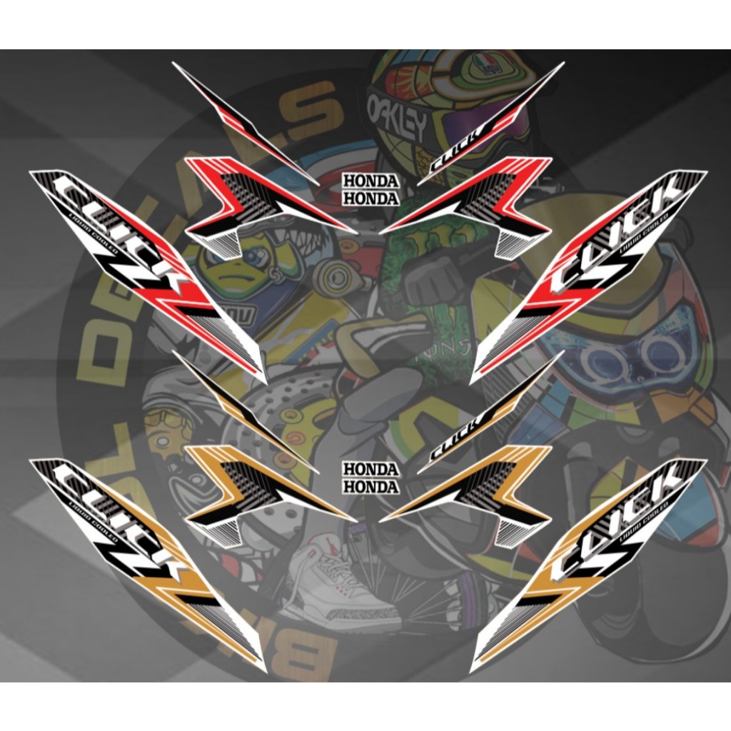 honda click v3 2024 stock decals for WHITE | Shopee Philippines