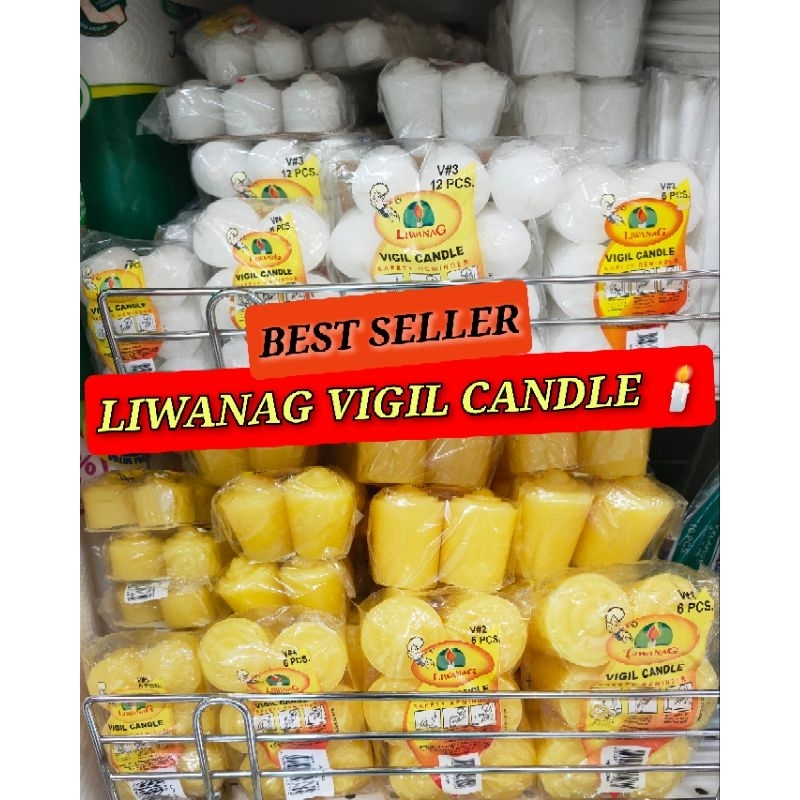 Liwanag Vigil Candle Kandila (White, Red and Yellow Candle) Sold per ...