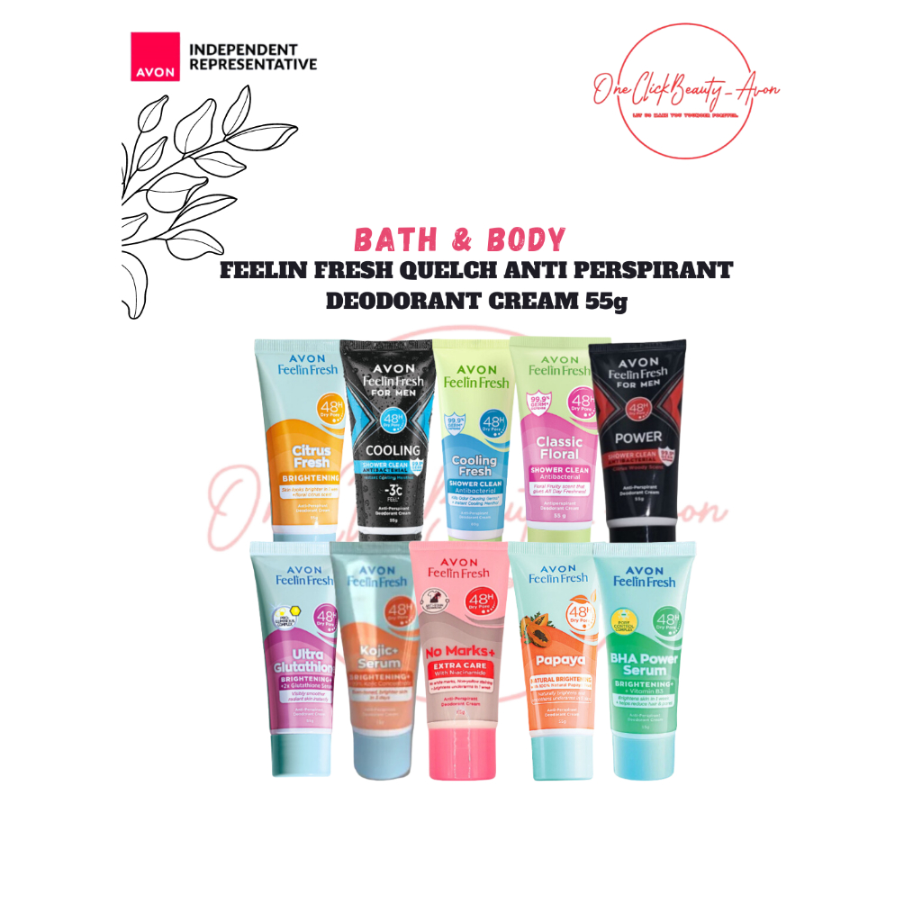 AVON Feelin Fresh Quelch Deodorant Cream 55g | Shopee Philippines