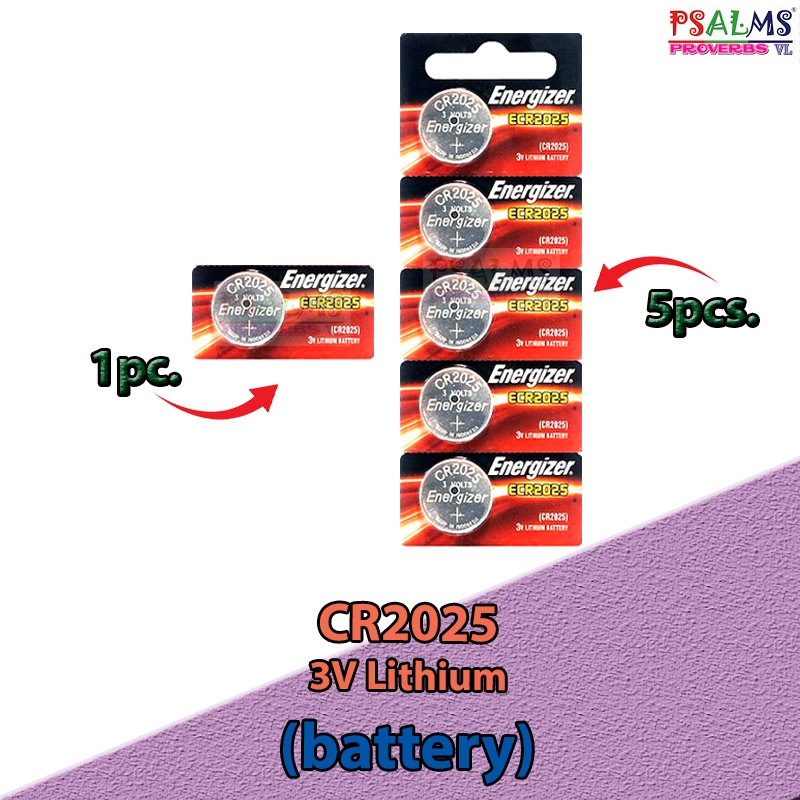Energizer CR2025 DL2025 DL/CR 2025 Lithium Battery(1PC./5PCS.) | Shopee ...