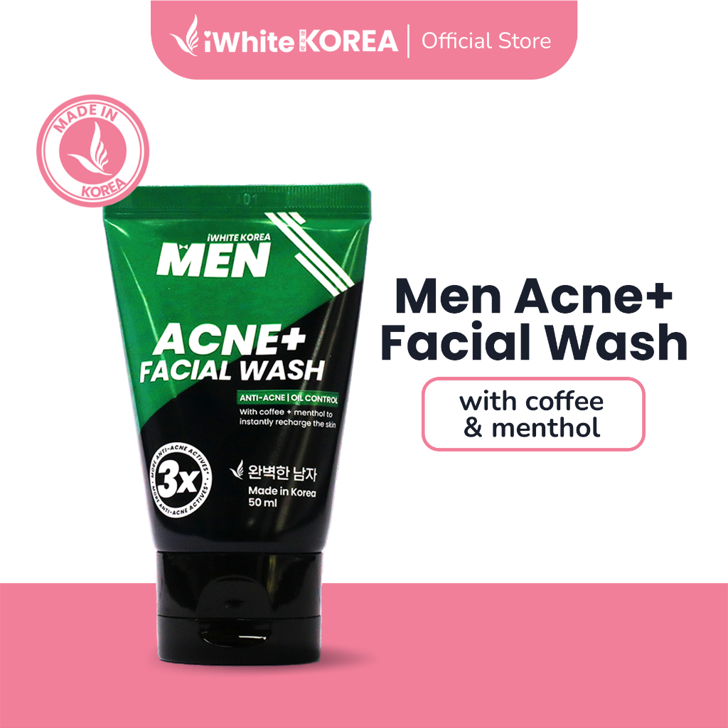 Men by iWhite Korea Acne+ Facial Wash Tube 50ml | Shopee Philippines