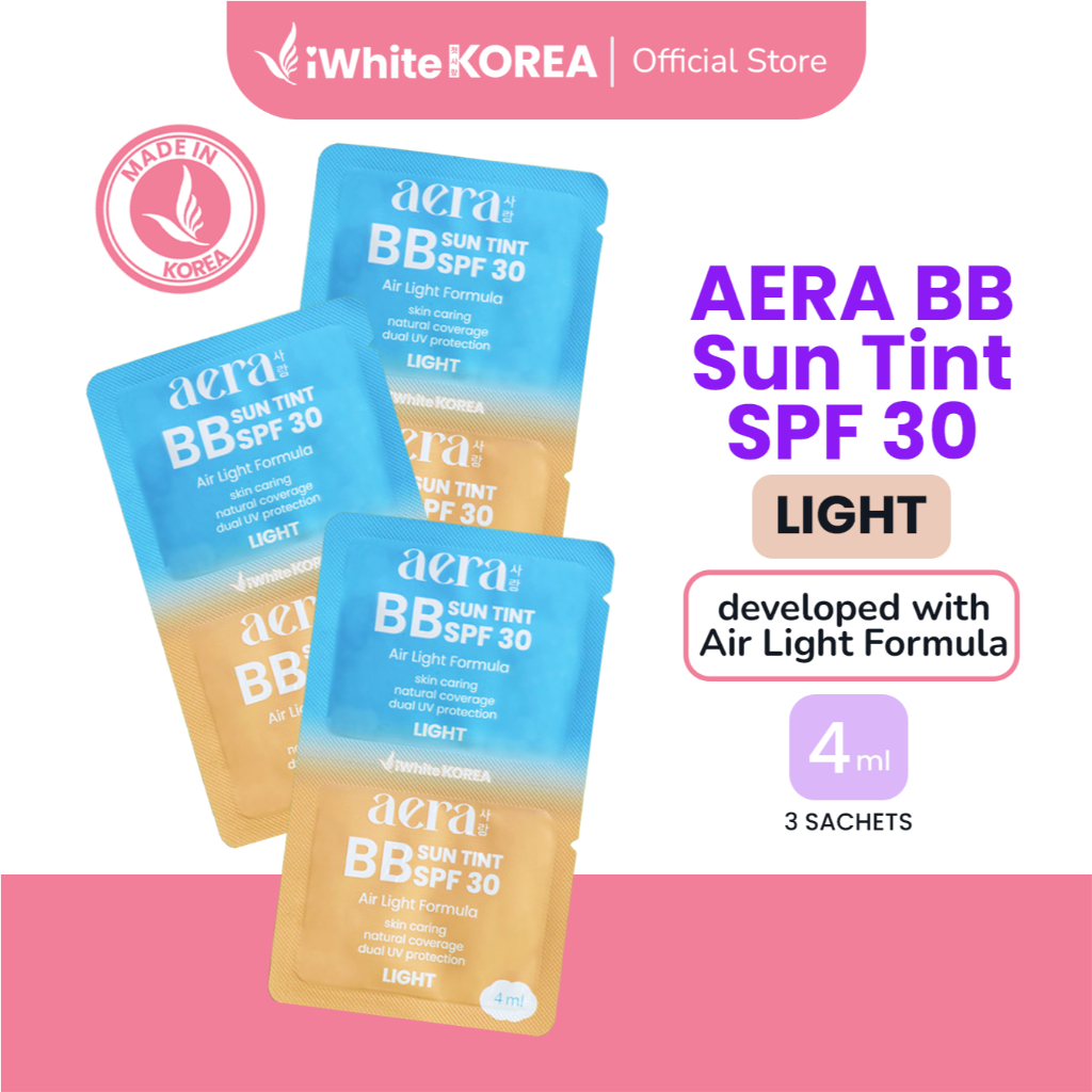 Aera by iWhite Korea BB Sun Tint SPF 30 Light Sachet 4ml - (Bundle of 3 ...