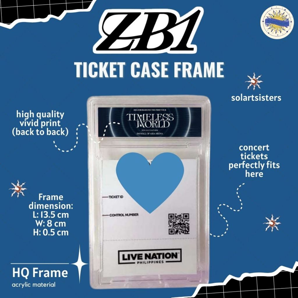 ZB1 ZEROBASEONE The First World Tour Concert Ticket Case Frame Keeper ...
