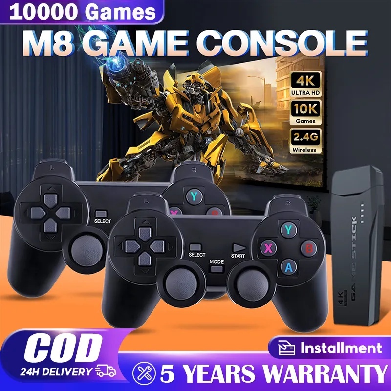 M8 Console 64GB 10000+ Gaming Retro Games Dual 2.4G Wireless controller ...