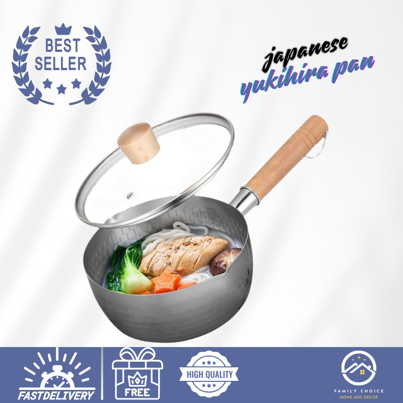 Japanese Yukihira Pan Stainless Steel Pot Wooden Handle Stainless Steel ...