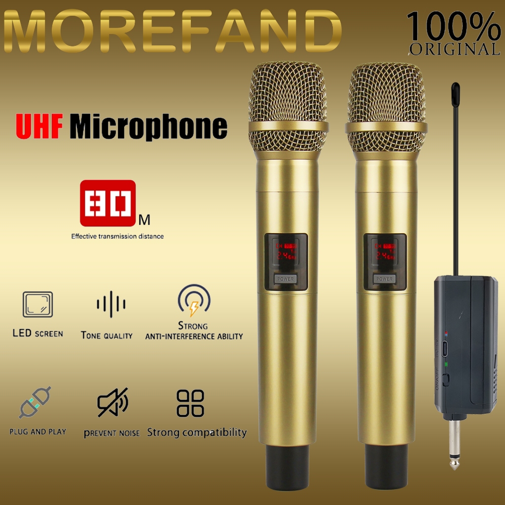 Wireless Microphone Handheld Rechargeable UHF charging microphone ...