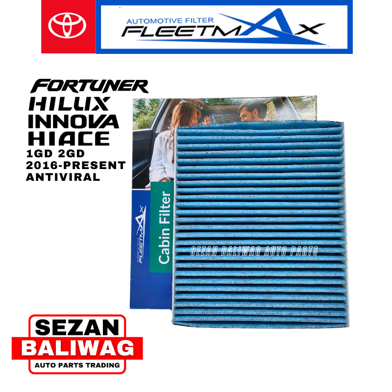 FLEETMAX ANTIVIRAL AIRCON FILTER CABIN FILTER TOYOTA FORTUNER INNOVA ...