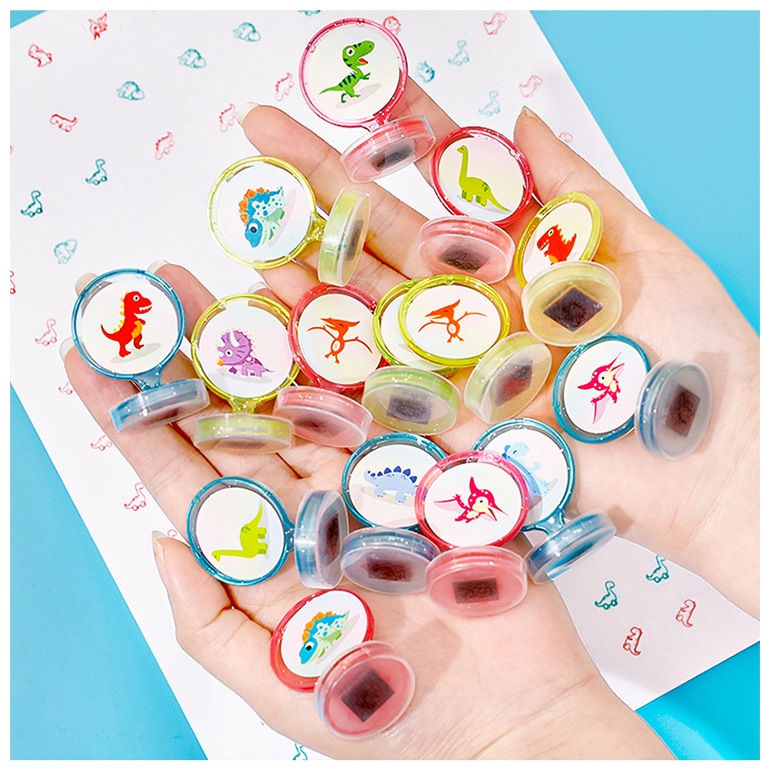 DIY Children's Dinosaur Cartoon Stamps for Kids Scrapbook Kids Seal ...
