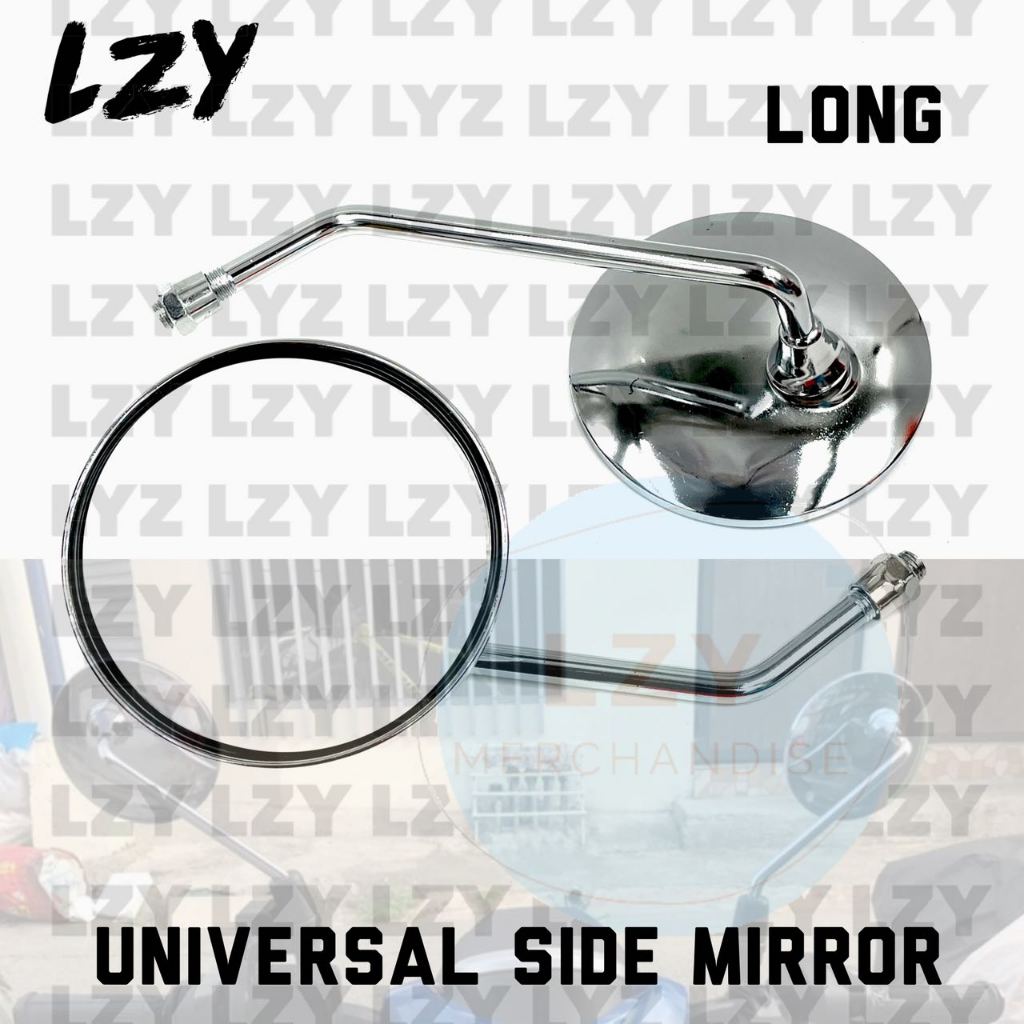 Honda Universal Round Circle Long Stem Side Mirror Chrome Round Side ...