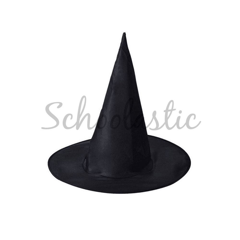 Black Witch Hat Kids Adult Halloween Cosplay Costume Accessory Pointed ...