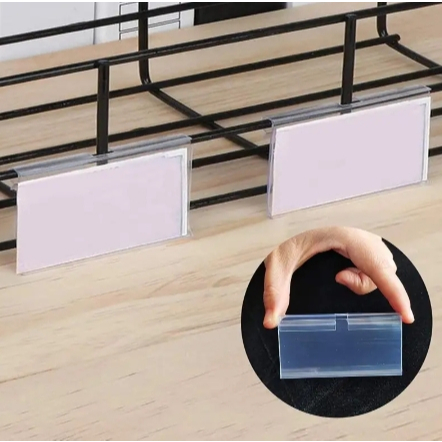 10/30/50/100 PCS Clear Plastic Label Holders for Wire Shelf Retail ...