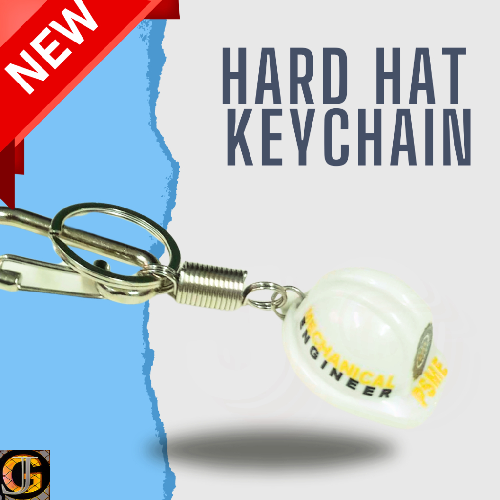 jg ME Mini Hard Hat Keychain Mechanical Engr Engineer PSME Key Holder ...