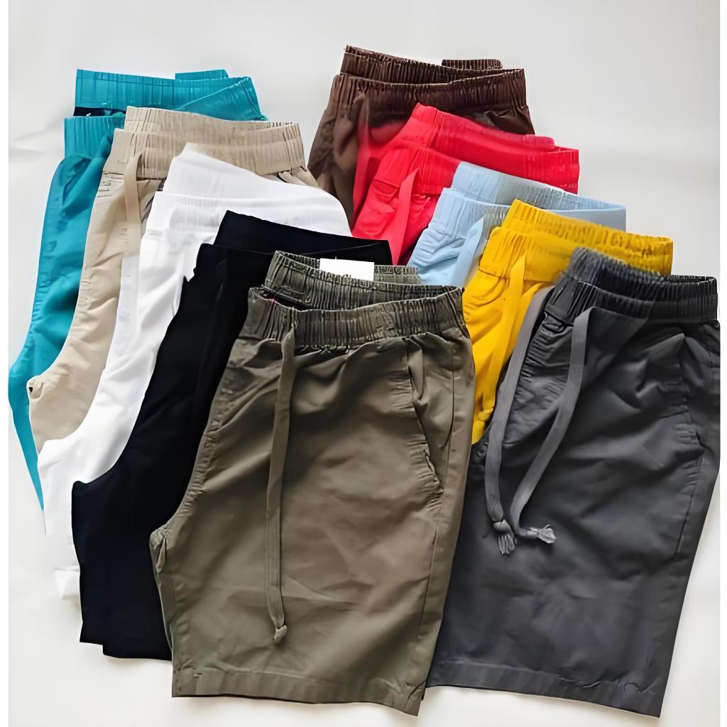 MRJ Plain Shorts For Men Knee-Above Casual Beach Short | Shopee Philippines