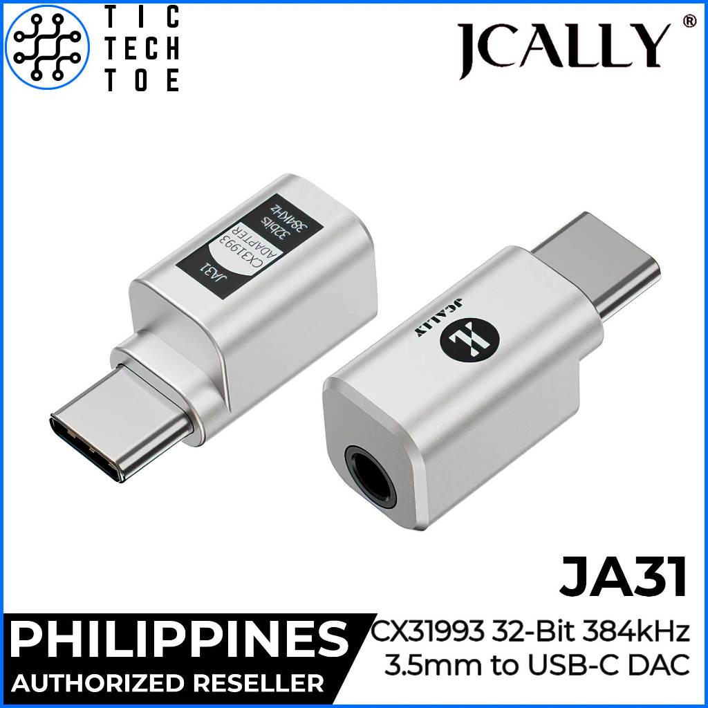 JCALLY JA31 USB Type C to 3.5mm Dongle Mic Support Conexant CX31993 DAC ...