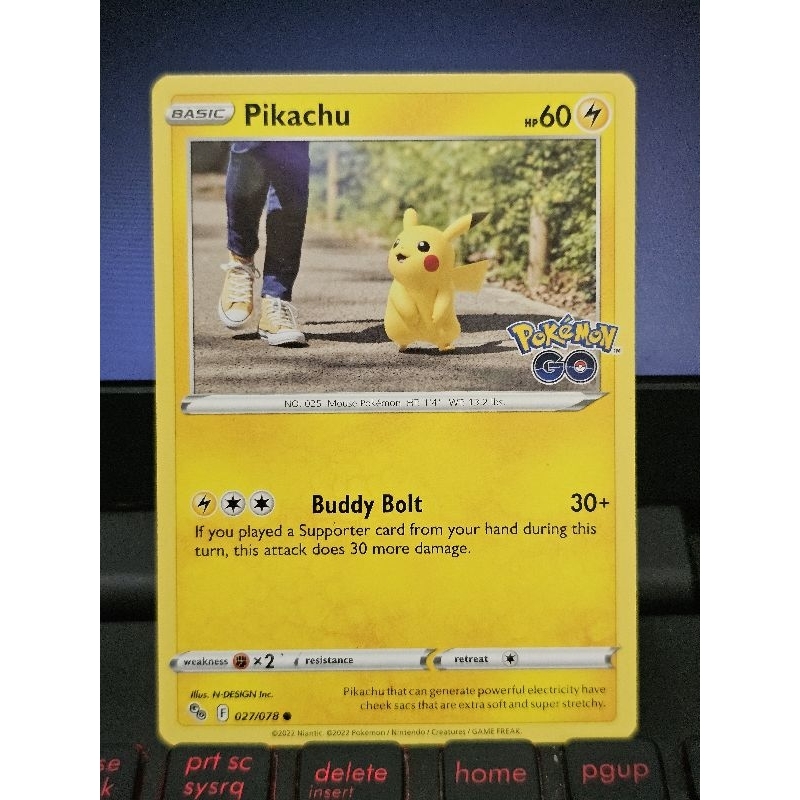 Pikachu - 027/078 - CommonPokemon Go Singles | Shopee Philippines
