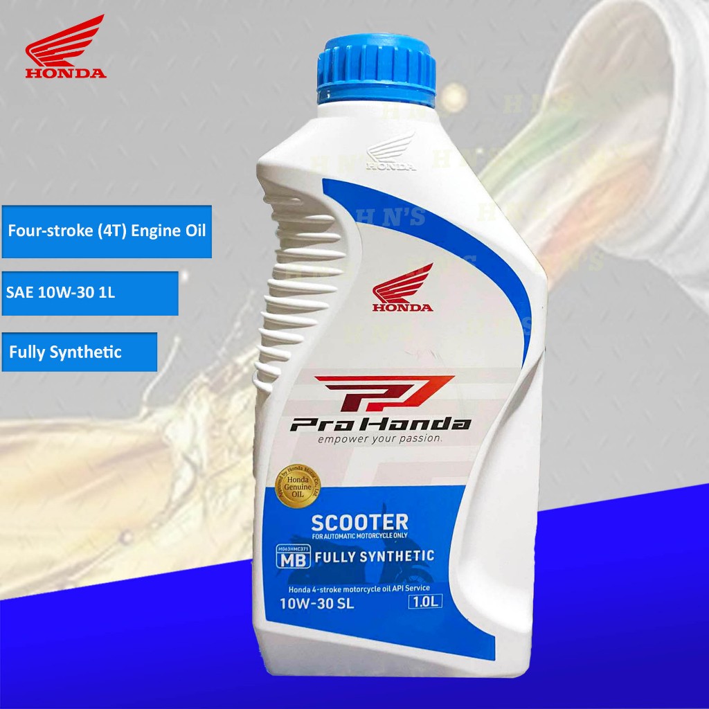 Honda Genuine Engine Oil Fully Synthetic 4T 10W-30 Scooter ( Pro Honda ...