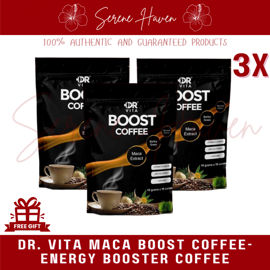 DR. VITA MACA BOOST COFFEE- ENERGY BOOSTER COFFEE | 10g x 10 sachets ...