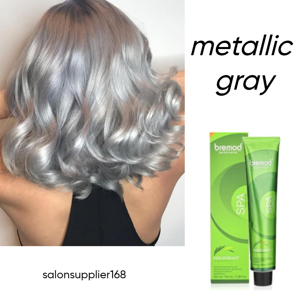 Bremod HairColor 9.01 METALLIC GRAY 100ML With Oxidizer SMALL 100ml ...