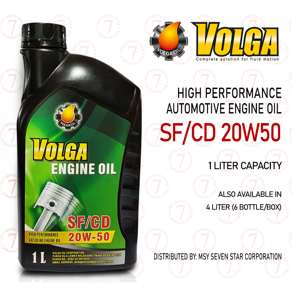VOLGA SF/CD 20W50 1 Liter High Performance Automotive Engine Oil ...