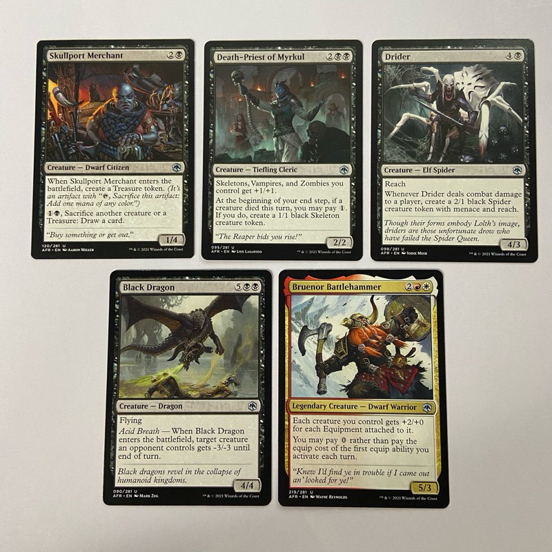SKULLPORT MERCHANT DEATH-PRIEST OF MYRKUL DRIDER BLACK DRAGON BRUENOR ...