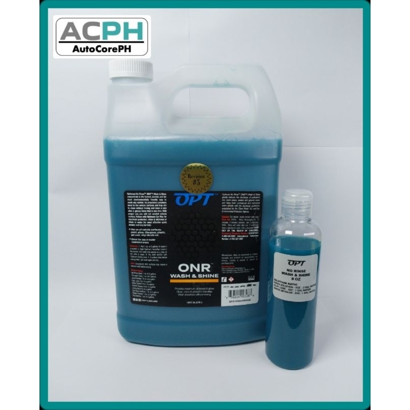 ONR Optimum No Rinse Wash And Shine 8 oz & 32 oz Aftermarket Bottle ...