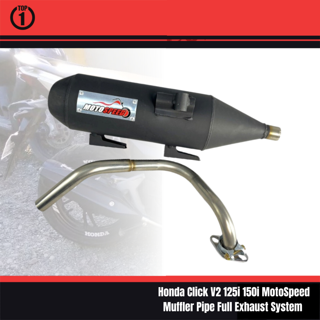 Top1 Honda Click V2 125i 150i MotoSpeed Muffler Pipe Full Exhaust ...