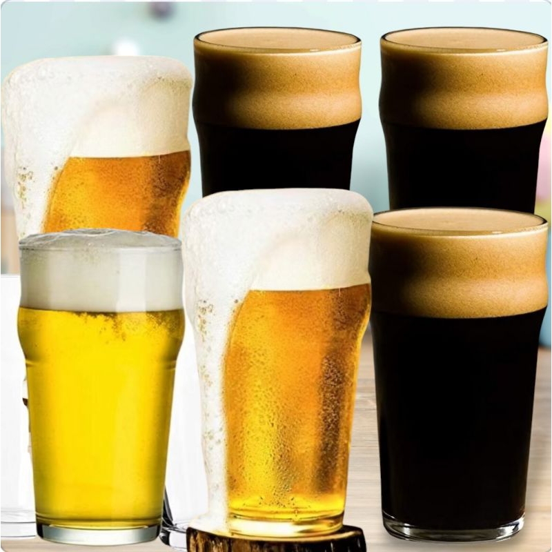 6PCS Pint Glasses/Dessert Glass/Frappe Glass/Belgian Glass (10oz, 16oz ...